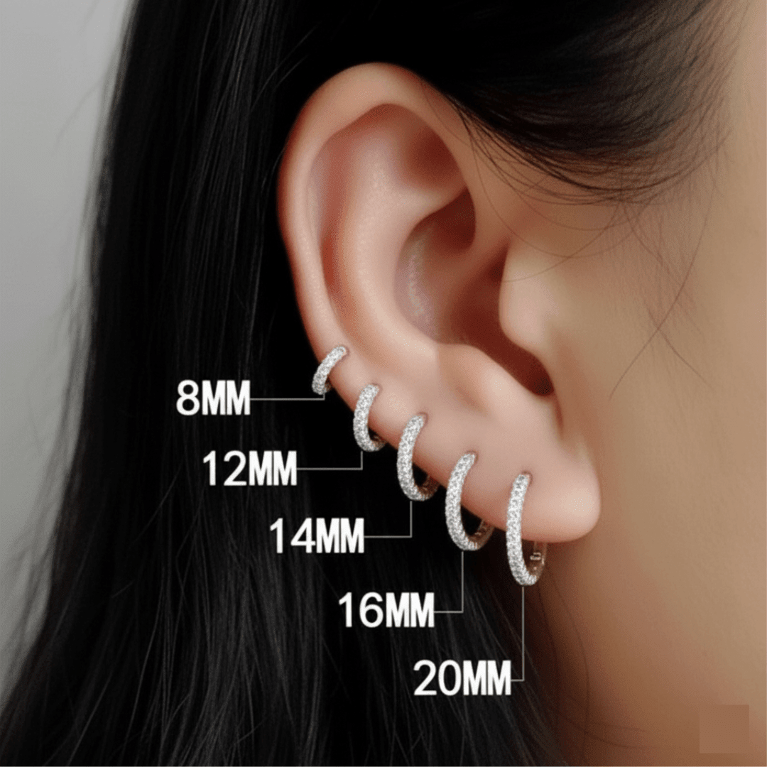 Hoop Earring Sizes Guide: Size Chart in MM + On-Ear Comparison
